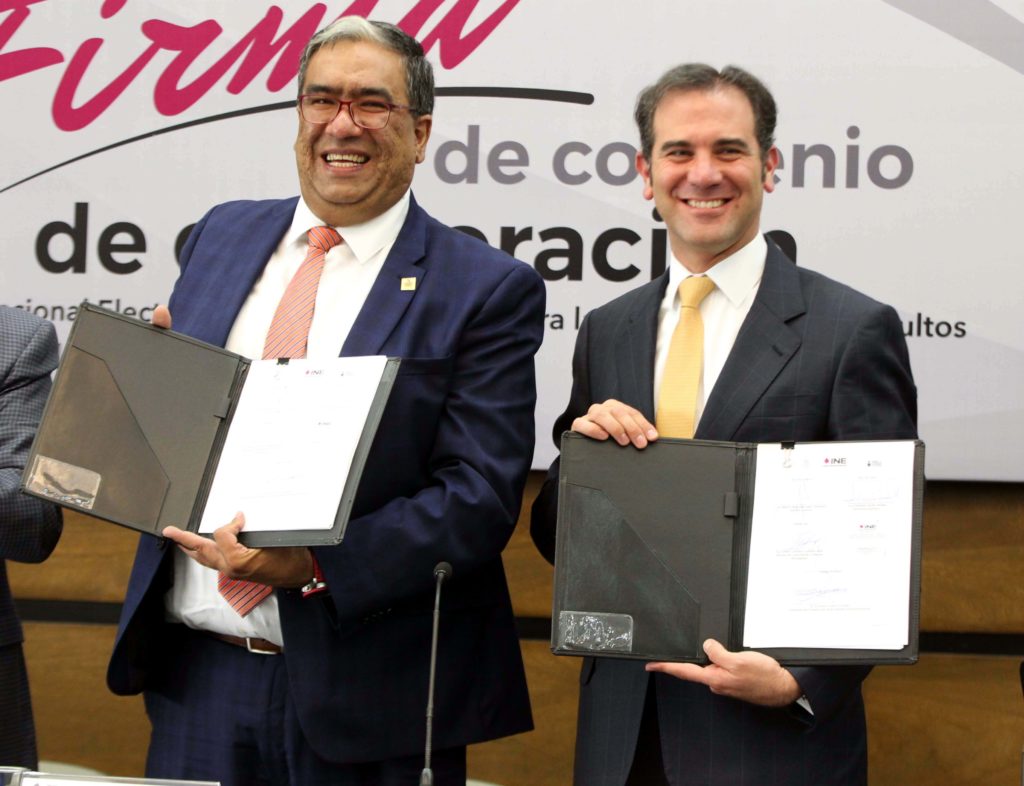 Firman INE e INEA convenio de colaboración - Central Electoral