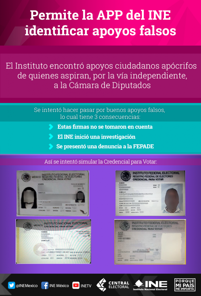 Permite la #app del INE identificar apoyos falsos - Central Electoral