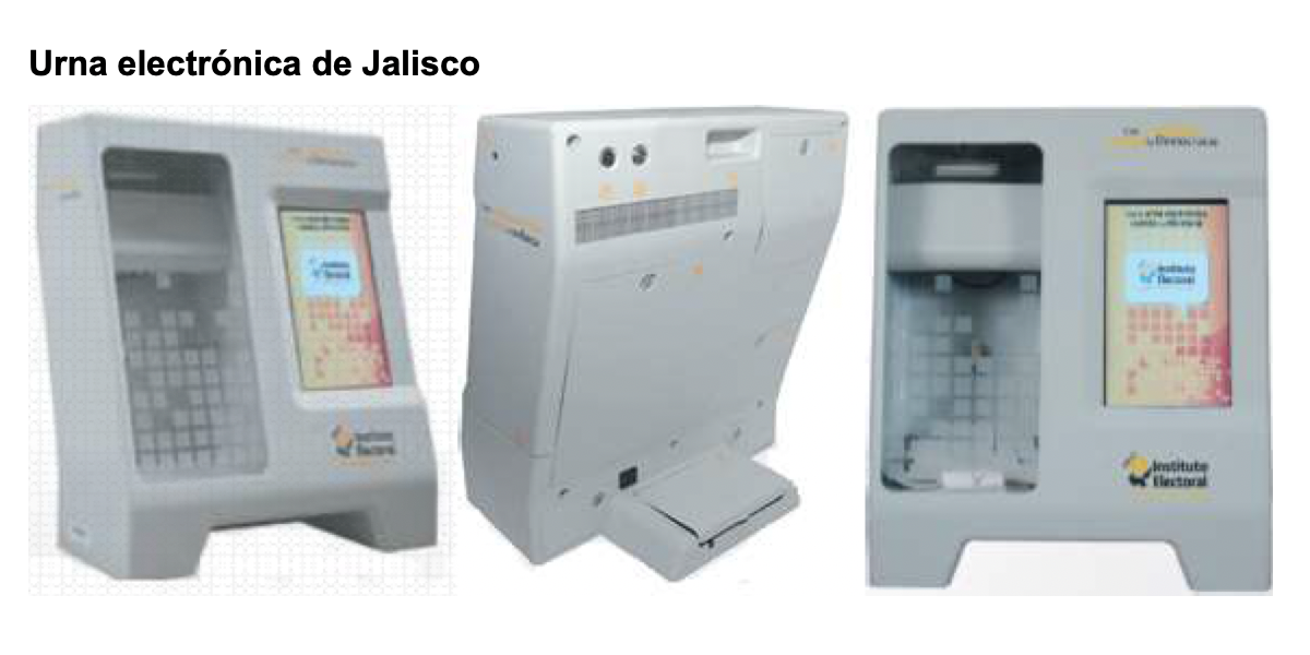 Urna electrónica utilizada por el INE en procesos electorales muestra ...