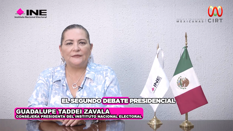 Mensaje de Guadalupe Taddei, con motivo del Segundo Debate Presidencial - Central Electoral